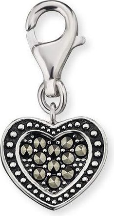 Engelsrufer Clasp Charms 925 Sterlingsilber Markasit ERC-HEART-MA