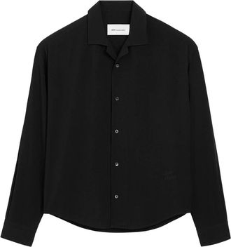 Ami Homme, Chemises, Noir, Taille: L Chemise Boxy Fit en Viscose