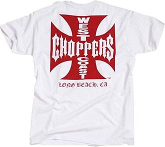 West Coast Choppers T-shirt OG Classic pour homme, couleur : blanc/rouge, taille : S, Blanc., S
