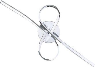 Eglo LED Deckenleuchte Selvina, 2 flammige Deckenlampe, Wohnzimmerlampe, K&uuml;chenlampe aus Aluminium und Kunststoff, Flurlampe Decke in Chrom, Wei&szlig;, L 70 cm