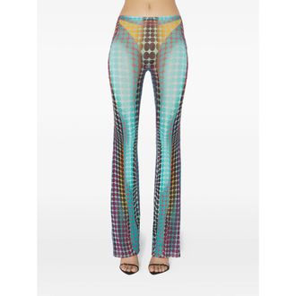 Jean Paul Gaultier Re-edition Flared Printed Trousers