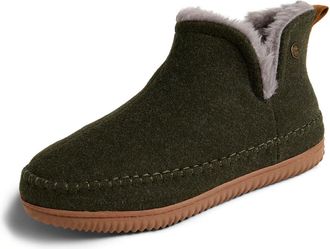 Dearfoams Alpine Brixen Herren Komfortstiefel aus Memory-Schaum für drinnen und draußen, Loden, 45/46 EU