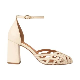 Maison Toufet Femme, Chaussures, Beige, Taille: 38 EU Sandales &agrave; Talons Brides Crois&eacute;es