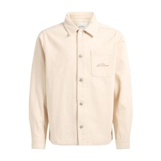 Les Deux Homme, Vestes, Beige, Taille: L Layton Faience Twill Overshirt