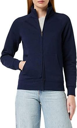Fruit Of The Loom SS085M - Sweat Zippé - Femme - Bleu (Bleu marine intense) - XL