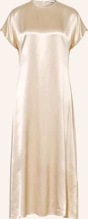 PESERICO Peserico Satinkleid Mit Schmucksteinen beige