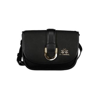 La Martina Schwarze Damenhandtasche mit Verstellbarem Riemen - - Bags - Damen - Schwarzk - ONE SIZE