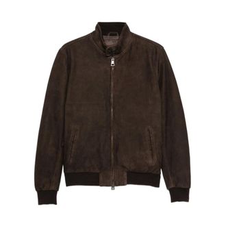 Boglioli Wildlederjacke mit Stehkragen - - Jackets - Herren - Braun - L