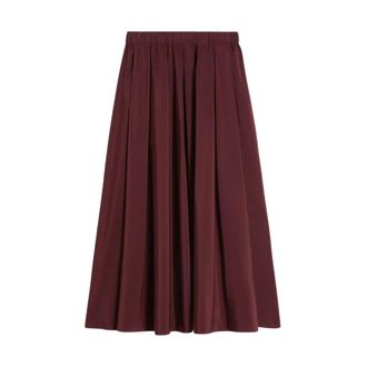 Max Mara Femme, Jupes, Rouge, Taille: 40 FR Curvato Taffeta Skirt
