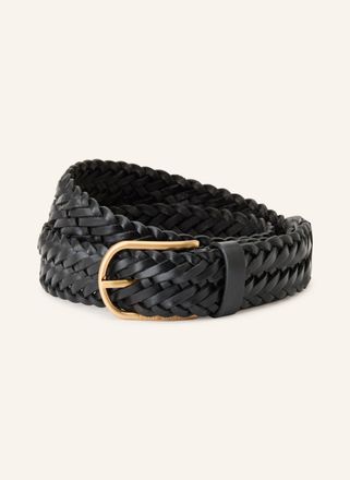 Tommy Hilfiger Flechtg&uuml;rtel Aus Leder schwarz
