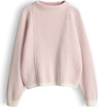 OPUS Damen Pullover | POZOLI Regular Pullover mit dynamischen Streifenstrick Coral Blush, 42