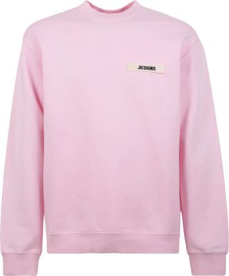 Jacquemus Homme, Sweatshirts et sweats &agrave; capuche, Rose, Taille: L Gros Grain SweaT-shirt
