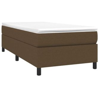vidaXL Cadre de lit &agrave; ressorts marron fonc&eacute; 100x200 cm tissu vidaXL
