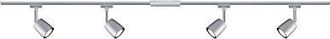 Paulmann 96897 URail Schienensystem Set Cover Max. 4x10 Watt Lichtschiene Chrom Matt, Chrom Deckenlampe Metall, Kunststoff Deckenschiene GU10