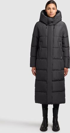 Khujo Steppmantel KHUJO SOULANI4, Damen, Gr. XXL, steel grau, 100% Polyester, unifarben, loose fit, eingesetzt elastischer Bund, M&auml;ntel Steppmantel, Topsell