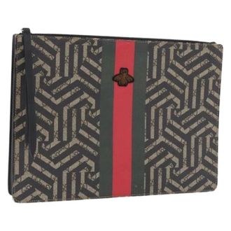 Gucci Pre-owned Vintage GG Canvas Clutch - - Pre-owned - Damen - Braun - ONE SIZE