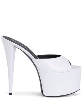 Giuseppe Zanotti sandales GZ Aida 150 mm &agrave; plateforme - Blanc