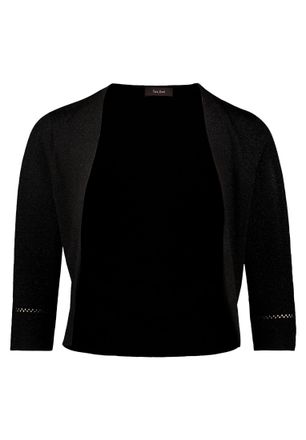 Vera Mont Damen Strickbolero ohne Verschluss Schwarz/Schwarz,S
