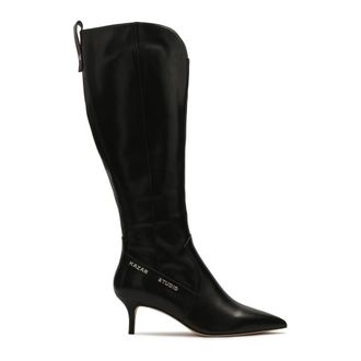 Kazar Schwarze niedrige Stiletto-Stiefel mit ausgeschnittener Oberseite - - Shoes - Damen - Schwarzk - 37 EU