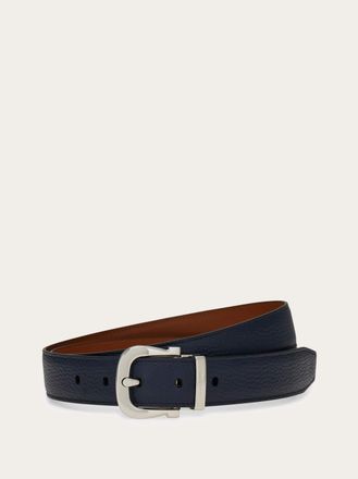Ferragamo Herren Verstellbarer Gancini Wendeg&uuml;rtel Blau