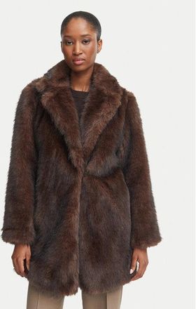 Marella Pelzmantel Sub 2625456072 Dunkelbraun Regular Fit