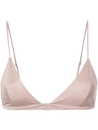 Fleur du Mal soutien-gorge Luxe à bonnets triangles - Marron