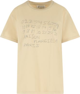 Maison Margiela T-shirt en coton ivoire