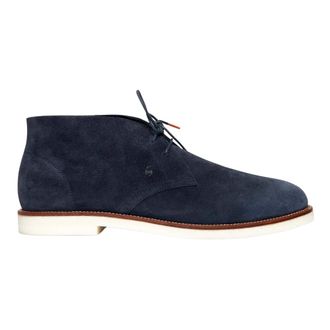 Hogan Homme, Chaussures, Bleu, Taille: 42 EU Chaussures &agrave; lacets en daim