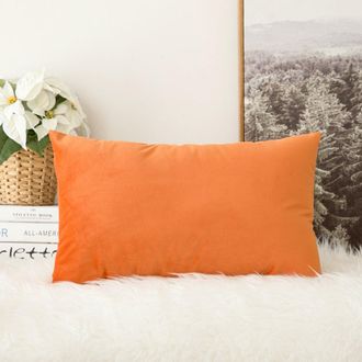 Miulee Samt Kissenbezug Kissenhülle Deko Dekokissen Sofakissenbezug Bezug Couchkissen mit Verstecktem Reißverschluss für Sofa Wohnzimmer Schlafzimmer 12x20 I