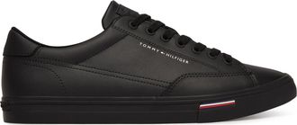 Tommy Hilfiger Sneakers aus Stoff Tommy Hilfiger Vulc Core Rwb Long Lace Lth FM0FM05814 Schwarz
