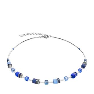 Coeur de Lion Halskette - GeoCUBE Iconic Lite Halskette - Gr. unisize - in Blau - für Damen