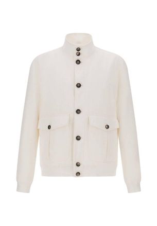 Herno Herren Blouson aus Leinen-Baumwoll-Mix