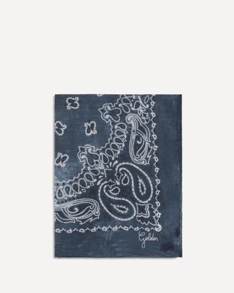 Golden Goose Golden paisley printed silk Scarf Female UNI