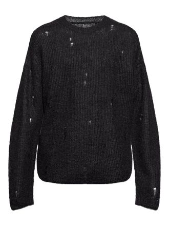 AllSaints Edgin Pullover im Distressed-Look - Schwarz