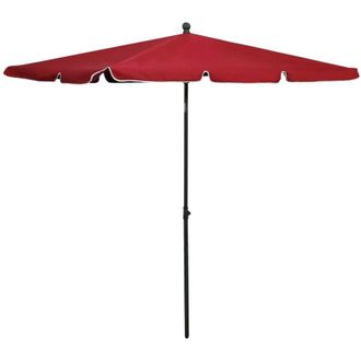 vidaXL Parasol de jardin avec m&acirc;t 210x140 cm Rouge bordeaux vidaXL