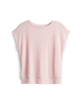 OPUS Kurzarmshirt Sapino aus Jersey mit Rippstruktur leichte Transparenz, weicher Griff, Casual