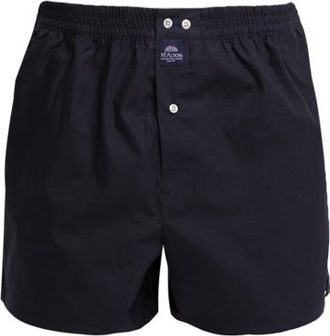 MC Alson Herren Boxershorts blau Reine Baumwolle unifarben