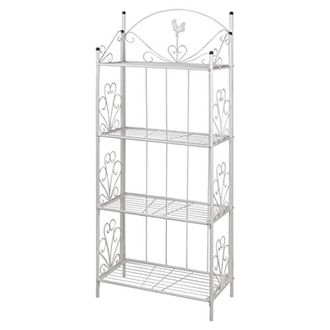 vidaXL Etag&egrave;re Carr&eacute;e pour Plantes Blanc Support de Plantes Jardinage Jardin