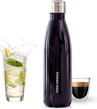 Yoko Design Yoko Design - BOUTEILLE ISOTHERME BRILLANT 500 ML NOIRE