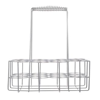 Lurrose Silberner Bierflaschenhalter aus Robustem Wasserdichtem mit Rutschfestem Griff Bierkorb f&uuml;r Lagerung und Transport Langlebiges Flaschenregal f&uuml;r Bar K