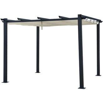 Happy Garden Happy Garden - Pergola autoportante 3 &times; 3m cassis beige - structure aluminium