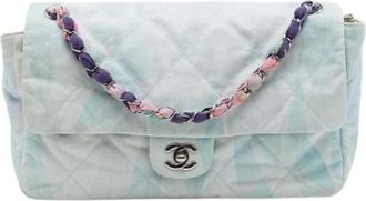 Chanel Sac bandouli&egrave;re matelass&eacute; en jean Pre-owned - Femme - Pre-owned - Bleu - Taille: ONE Size