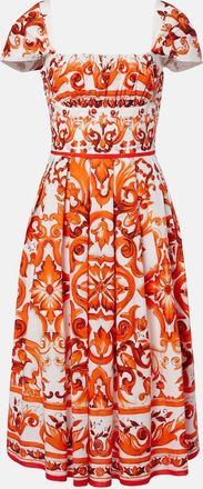 Dolce & Gabbana Midikleid Majolica aus Baumwollpopeline