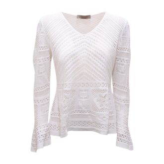 D.exterior Femme, Pulls, Blanc, Taille: 40 FR Patchwork Maglia