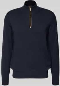 Bugatti Regular Fit Troyer aus reiner Baumwolle