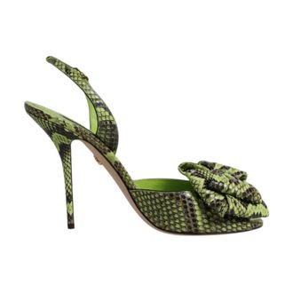 Dolce & Gabbana Python Animal Print High Heel Sandalen - - Shoes - Damen - Gr&uuml;n - 35 EU