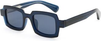 Generic Lunettes De Soleil &Agrave; Monture Carr&eacute;e, R&eacute;tro, For Femmes, F&ecirc;te, Vacances, Hommes, Conduite Quotidienne(Blue)