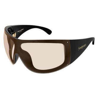 Saint Laurent Eyewear SL914 Oversized Shield Sunglasses - Brown