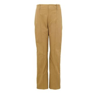 Bottega Veneta Beige Baumwoll-Twill-Hose - - Trousers - Damen - Braun - 2XS