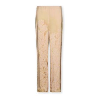 Elena Miro Bedruckte Hose mit geradem Bein - - Trousers - Damen - Beige - 3XL
